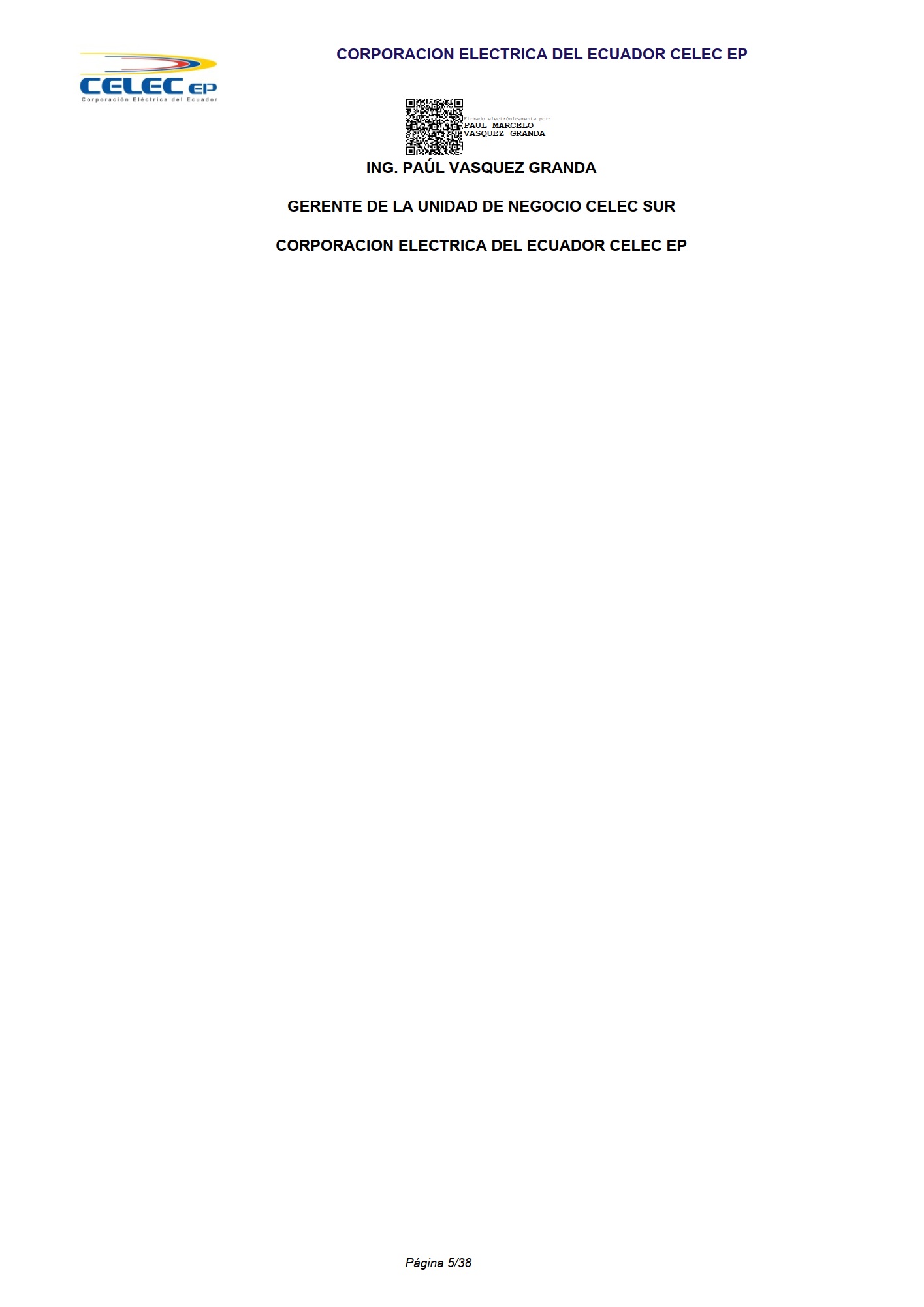 » La Unidad de Negocio CELEC SUR convoca a la Licitación con código ...